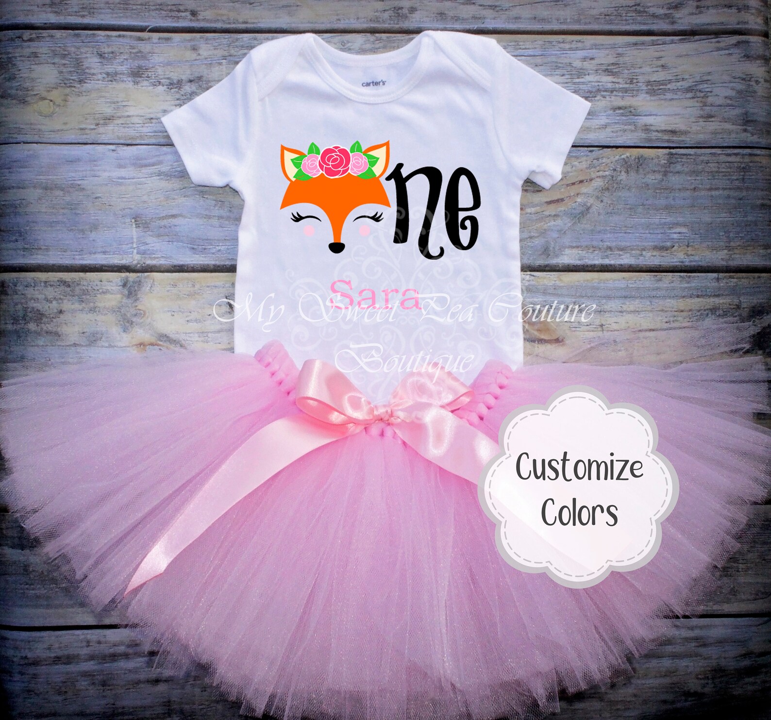 Fox First Birthday Tutu Outfit Cake Smash Outfit 1st Birthday Outfit ...