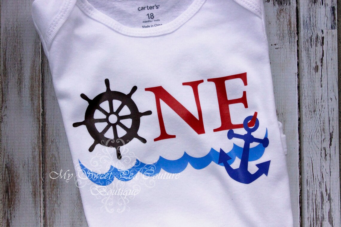 Nautical Birthday Shirt Nautical First Birthday Outfit 1st | Etsy