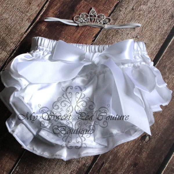 White Satin Diaper Cover - Etsy