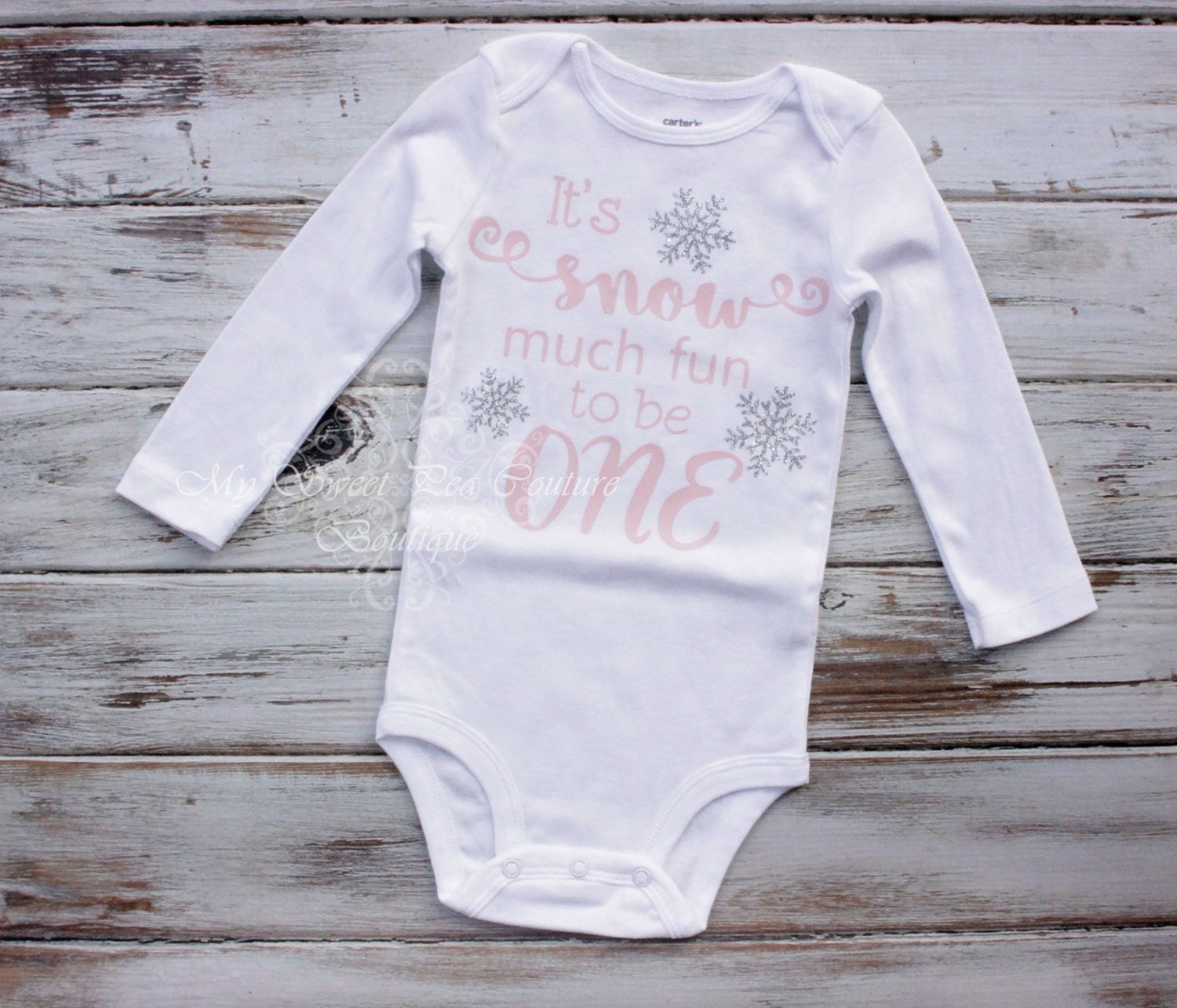 First Birthday Snowflake Outfit Snow Much Fun to be One | Etsy