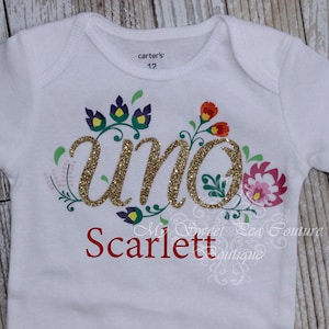 Uno Fiesta Birthday Outfit- First Fiesta Birthday- Personalized- First ...