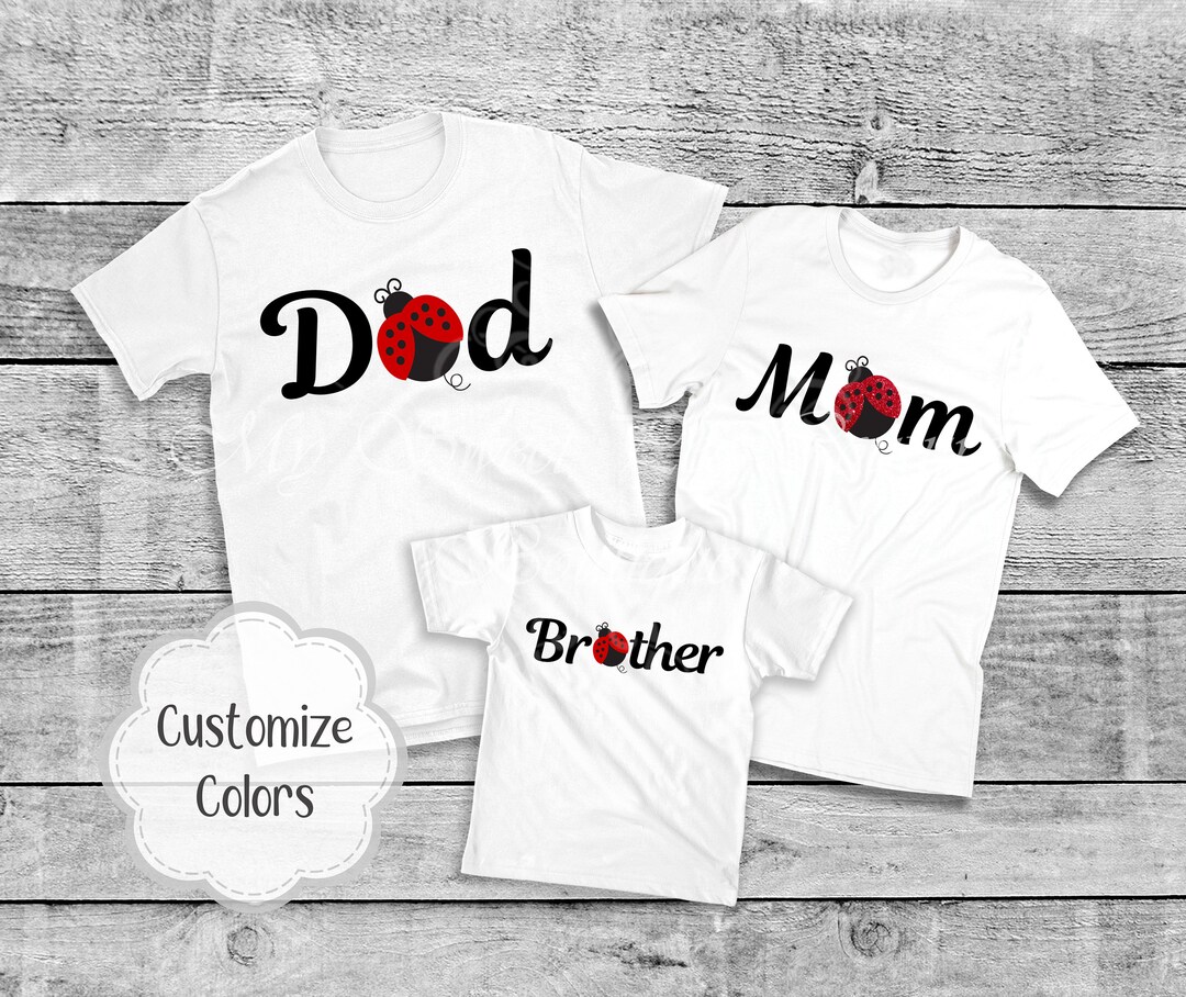 Ladybug Birthday Family Shirts, Ladybug 1st Birthday, Ladybird Birthday ...