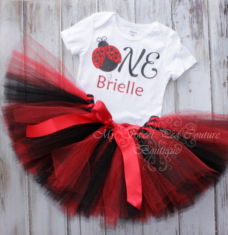 Ladybug First Birthday Tutu Outfit Cake Smash Outfit 1st - Etsy