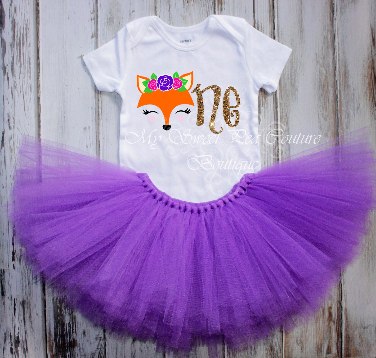 Wild One Fox First Birthday Tutu Outfit Cake Smash Outfit 1st - Etsy