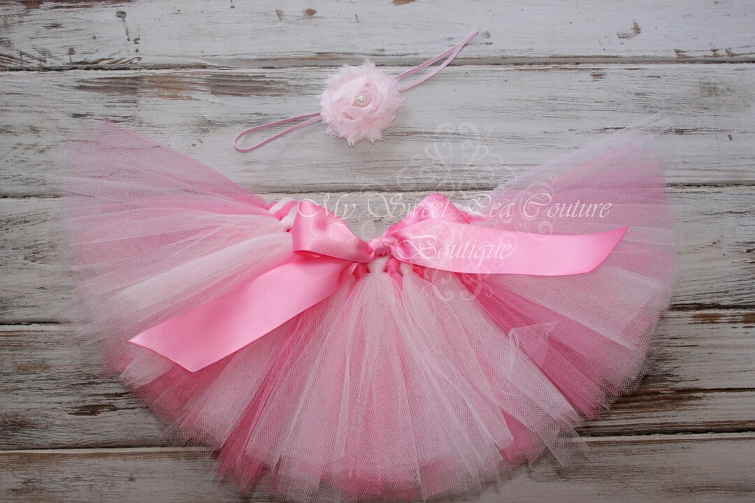 Light Pink & Shocking Pink Tutu and Headband Set Tutu - Etsy
