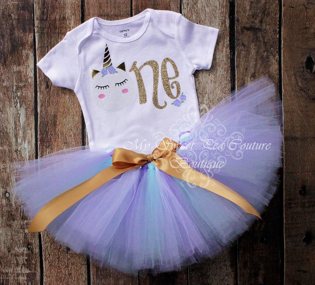 Magical Unicorn Rainbow Tutu Dress: Girls' 1st Birthday Party Outfit ...