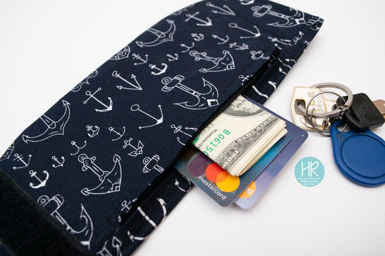 Travel Wrist Wallet Black Minimalist Wristlet Wallet Womens - Etsy