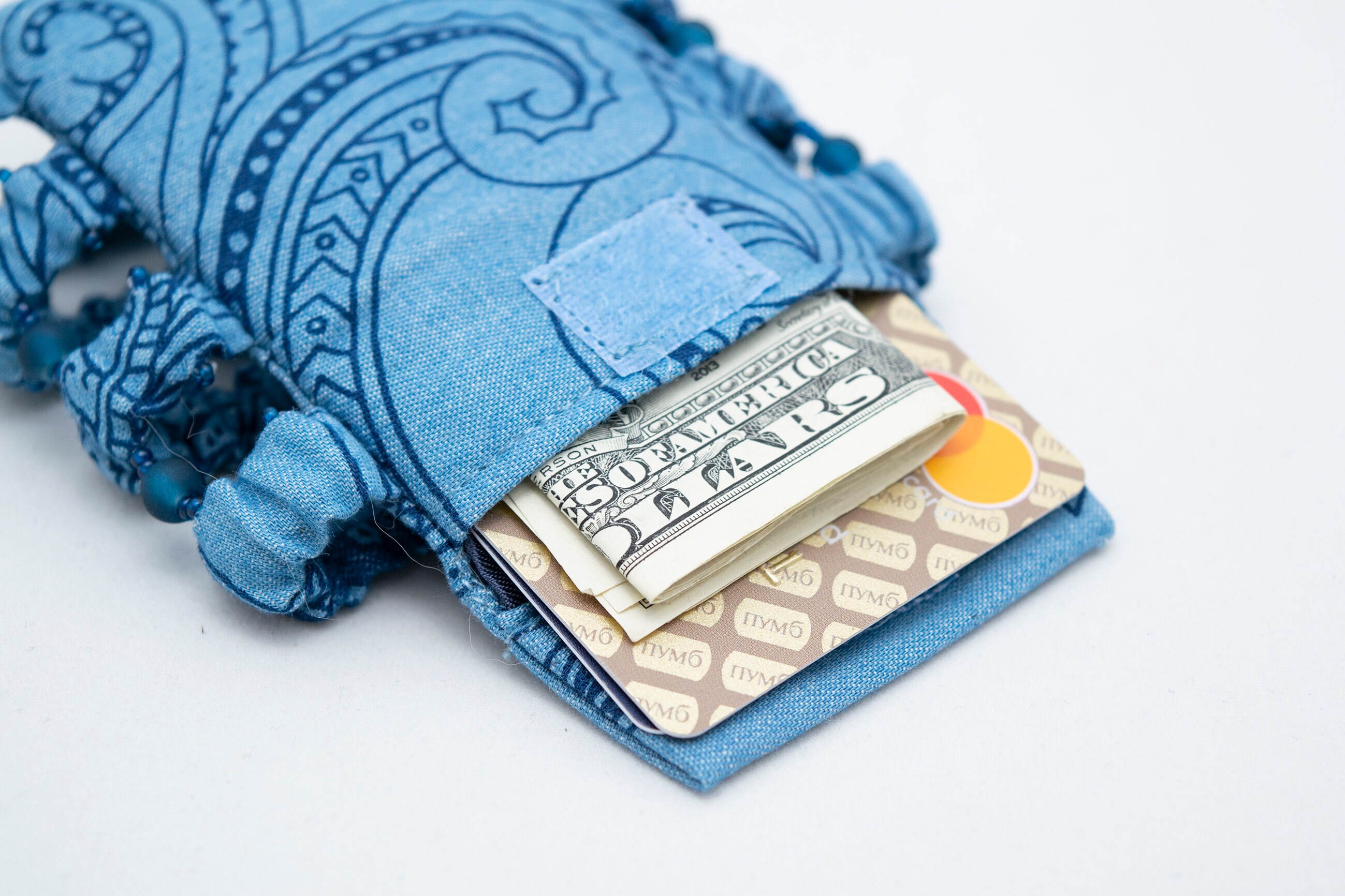 Womens Travel Bracelet Wallet Hideaway Wallet . Blue Wrist - Etsy