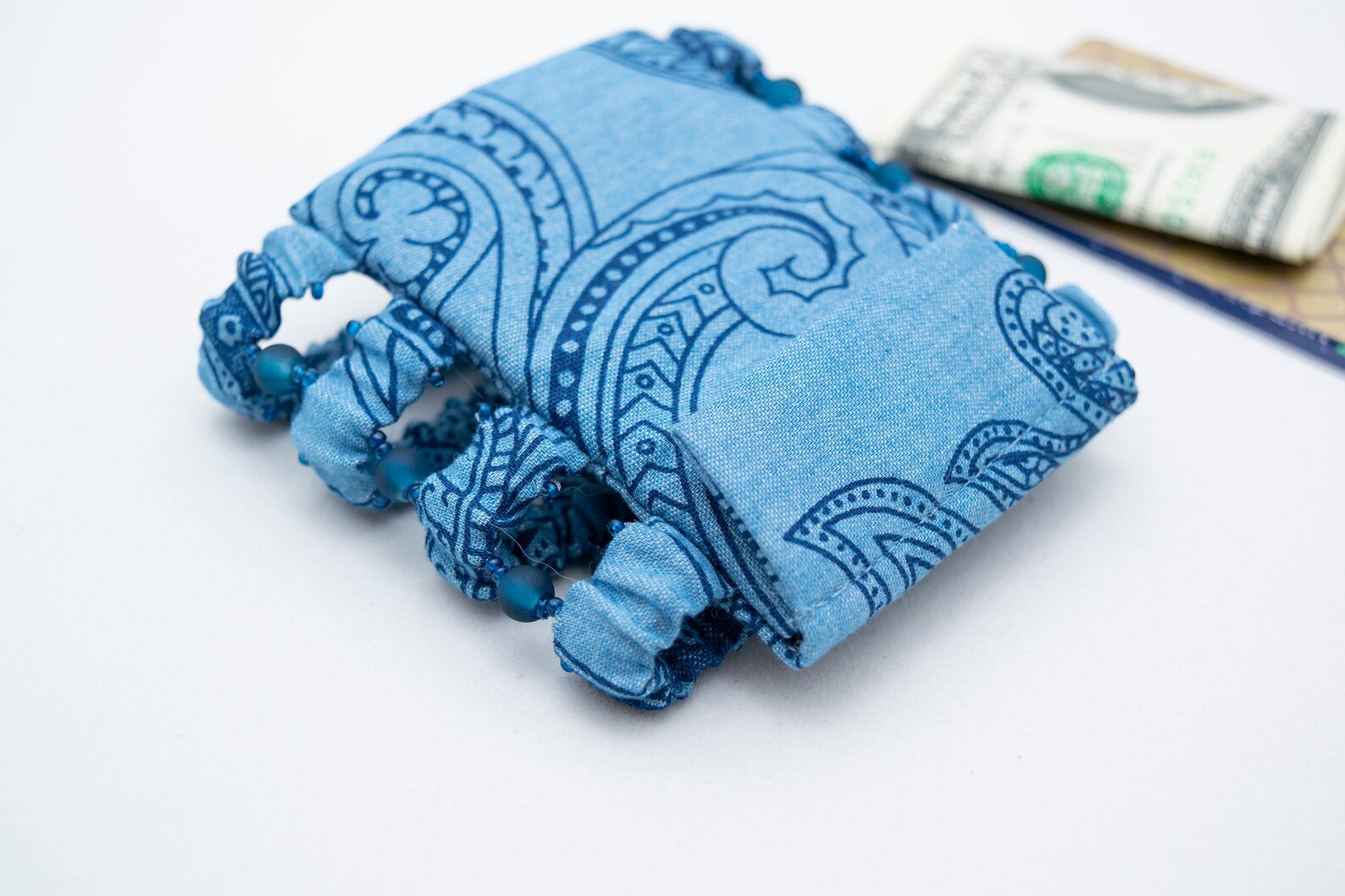 Womens Travel Bracelet Wallet Hideaway Wallet . Blue Wrist - Etsy