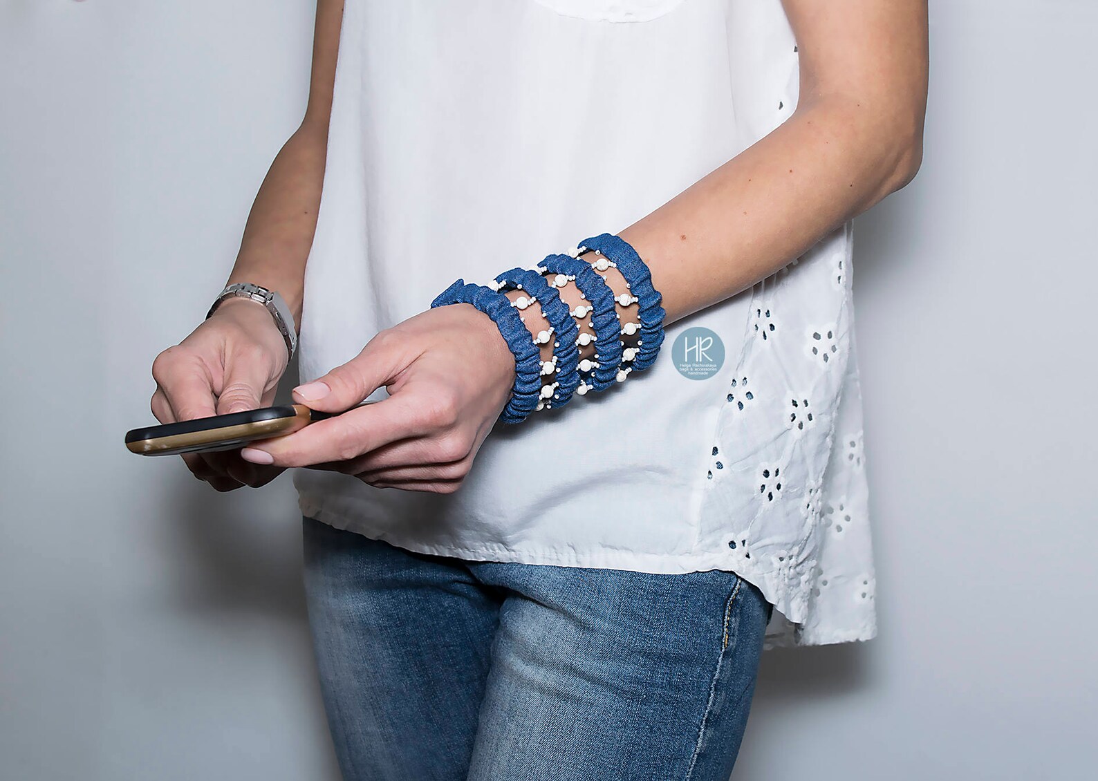 Women Wrist Wallet . Denim Wristlet Wallet Travel . Bracelet Purse ...