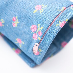 Hidden Wallet Slim Wallet Travel Wrist Wallet Denim Wristlet Wallet ...