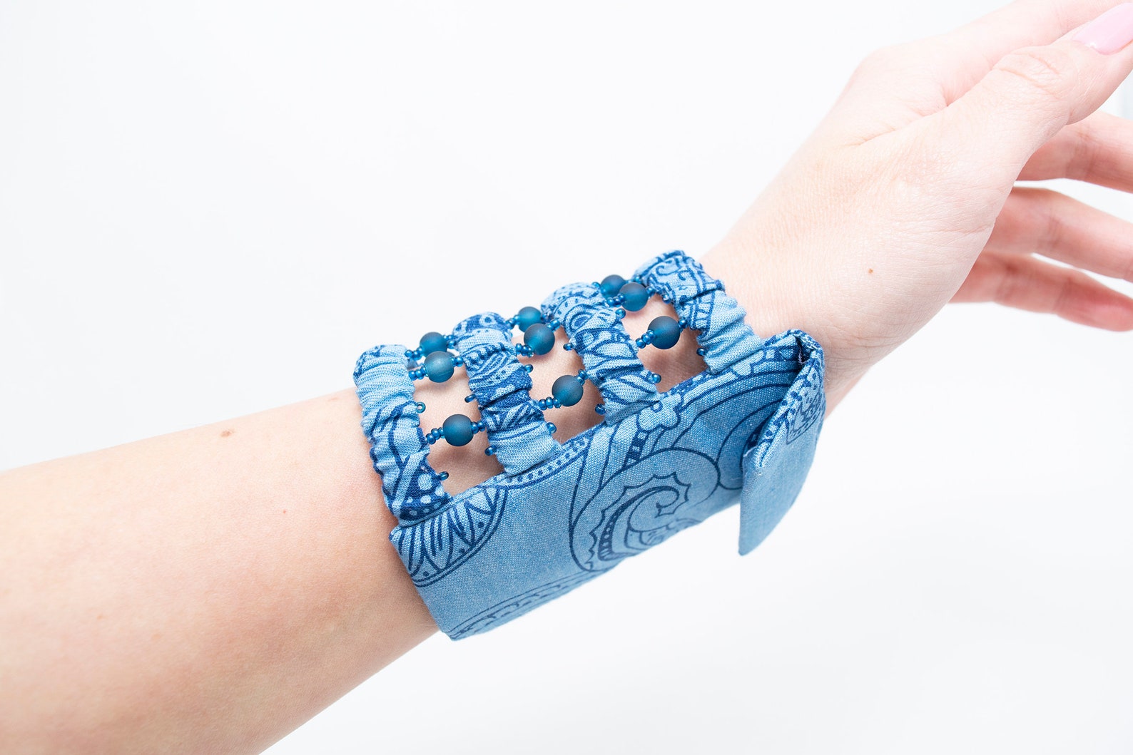 Womens Travel Bracelet Wallet Hideaway Wallet . Blue Wrist - Etsy