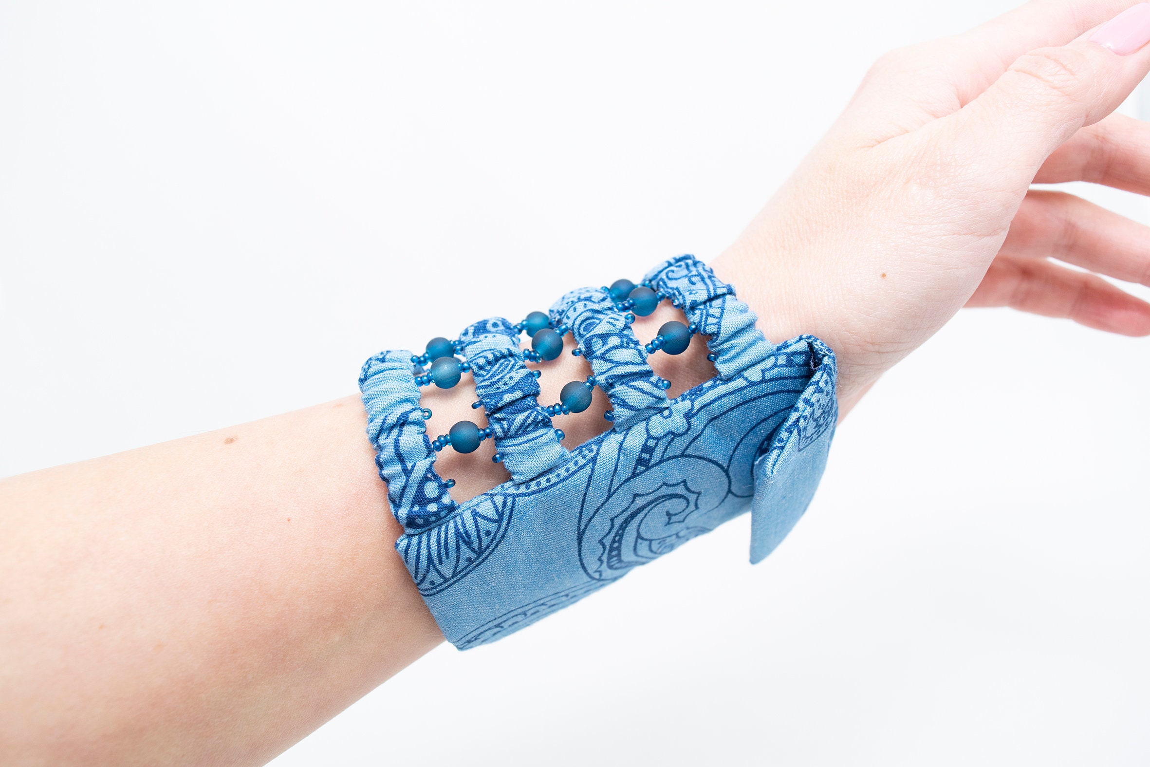 Womens Travel Bracelet Wallet Hideaway Wallet . Blue Wrist - Etsy