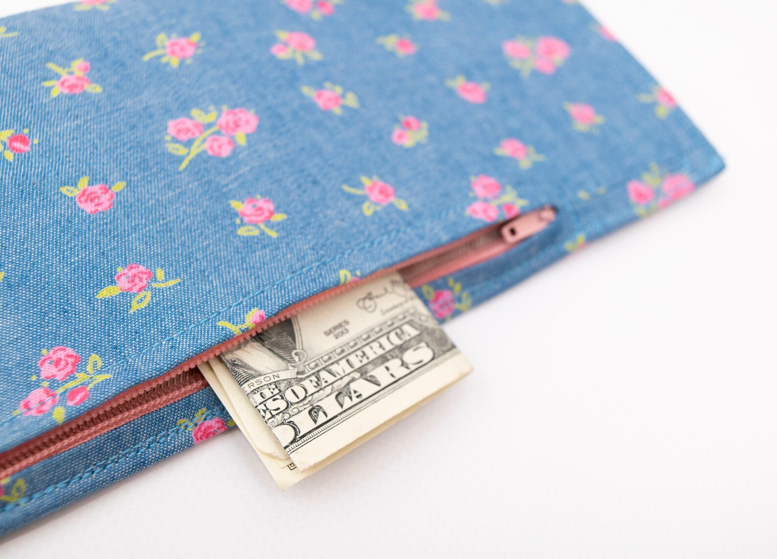 Hidden Wallet Slim Wallet Travel Wrist Wallet Denim Wristlet | Etsy