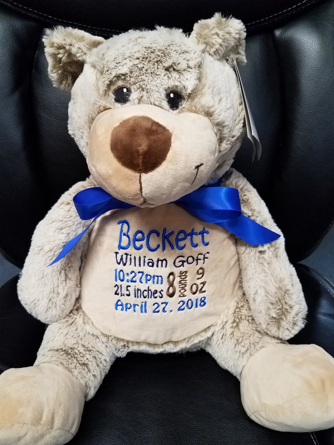 Personalized Baby Gift, Benjamin Bear, Stuffed Animal Keepsake With ...
