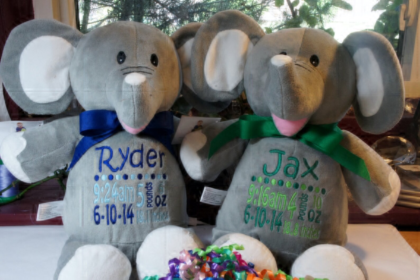 Personalized Baby Gift, "baby Cubbies", Birth Stat Elephant, Birth ...