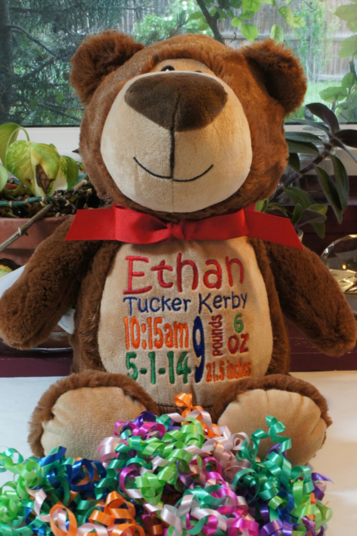 Personalized Baby Gift, "baby Cubbies" Cubbyford the Bear, Birth ...