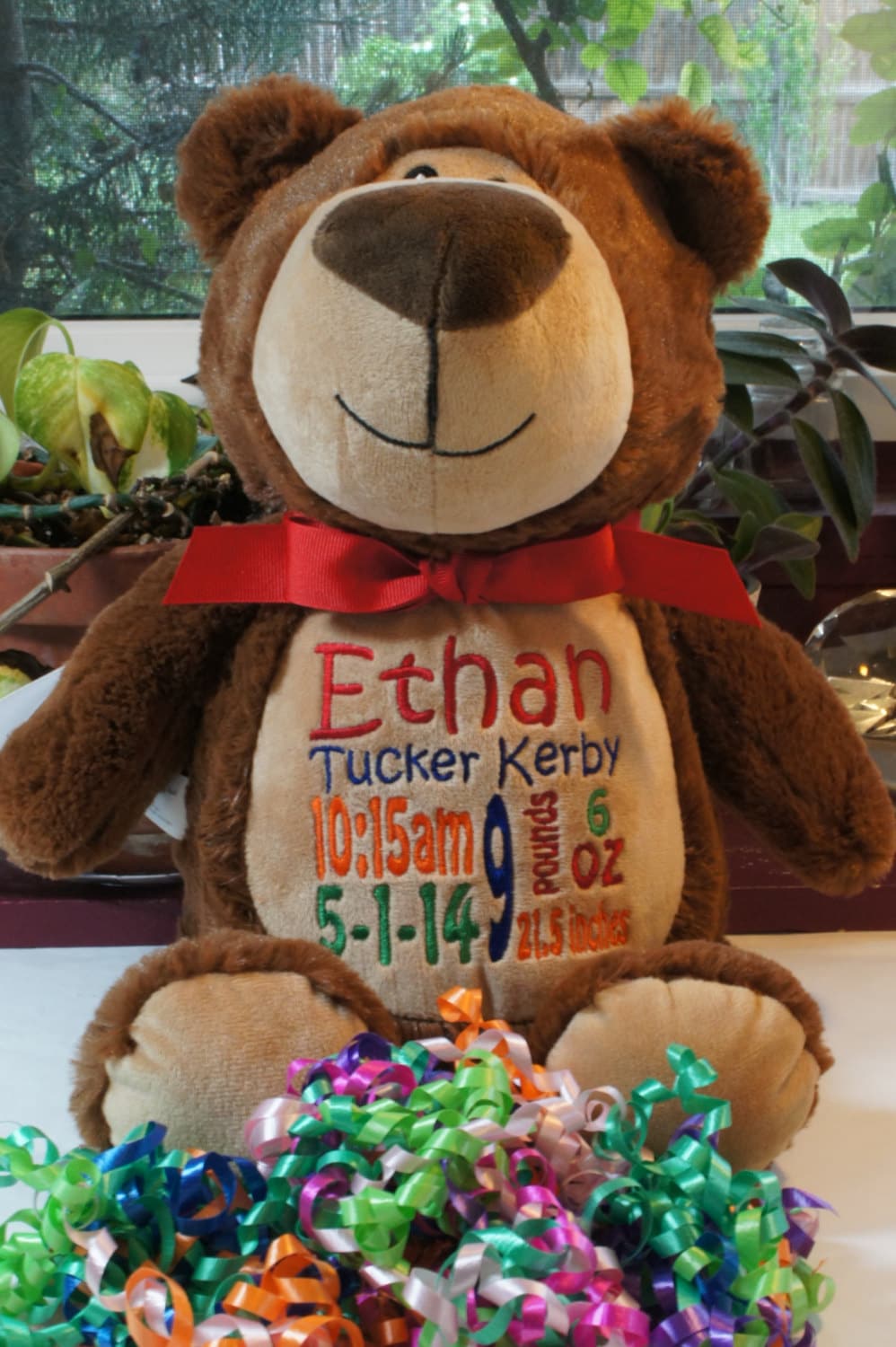 Personalized Baby Gift, "baby Cubbies" Cubbyford the Bear, Birth ...