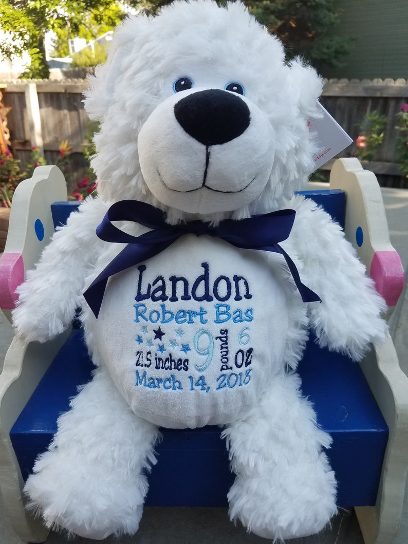 Personalized Baby Gift, Bobby Angel Bear, Personalized Stuffed Animal ...