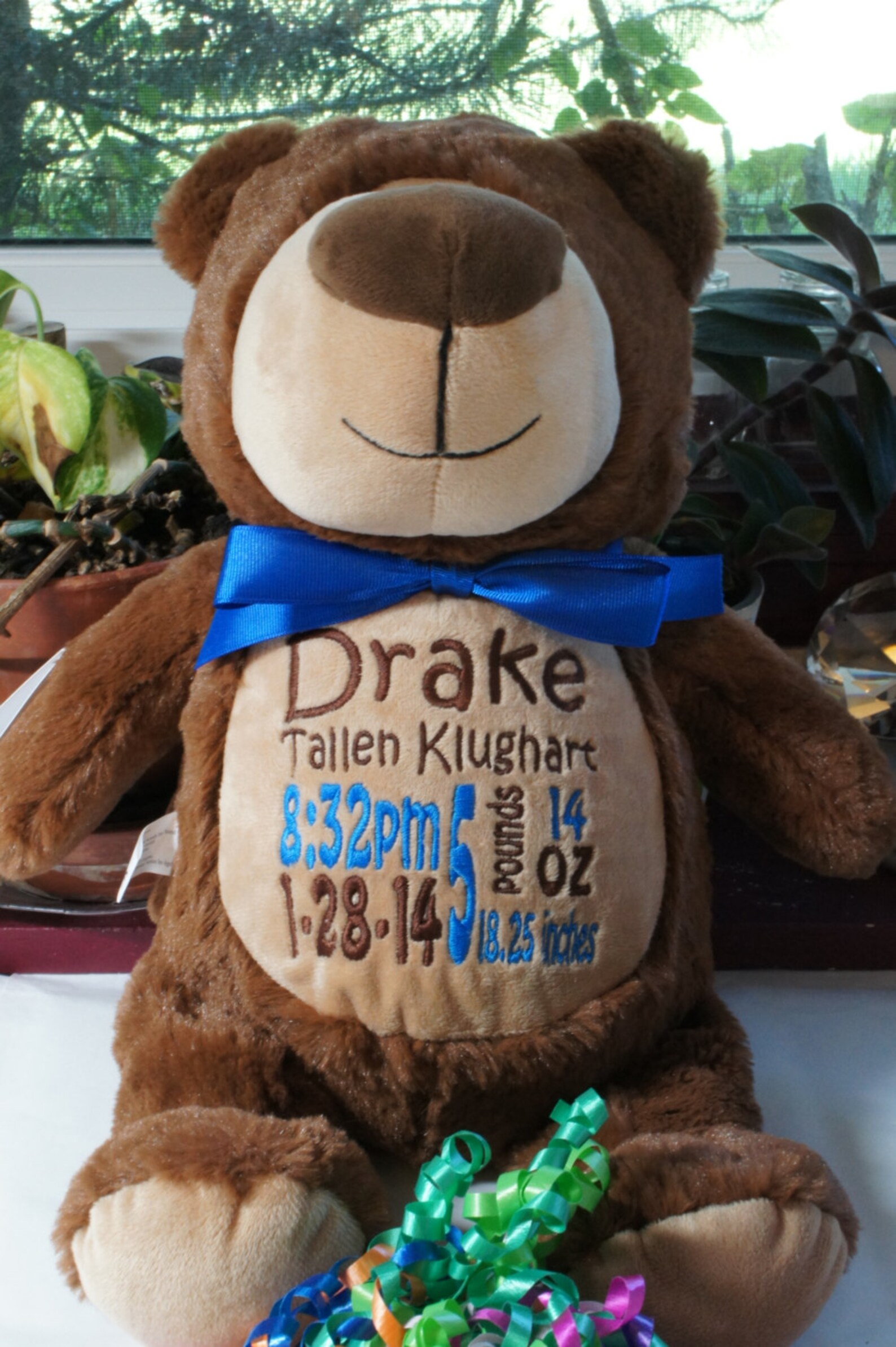 Personalized Baby Gift, "baby Cubbies" Cubbyford the Bear, Birth ...