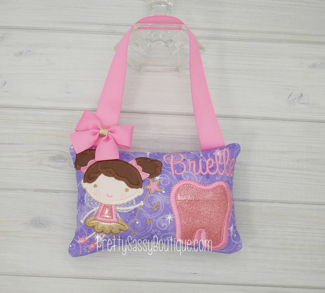 Pink Tooth Fairy Pillow Girl Girls Tooth Fairy Pillow Gold - Etsy