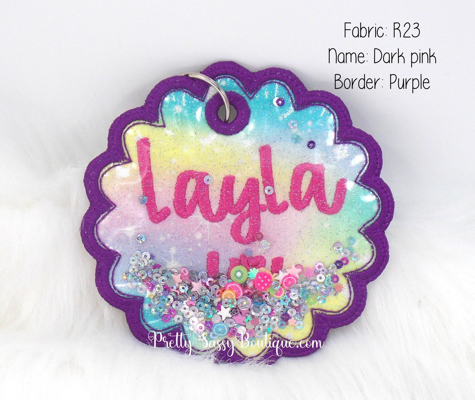 Personalized Fabric Bag Tag, Name Tag, Embroidered Name Tag, Bookbag ...