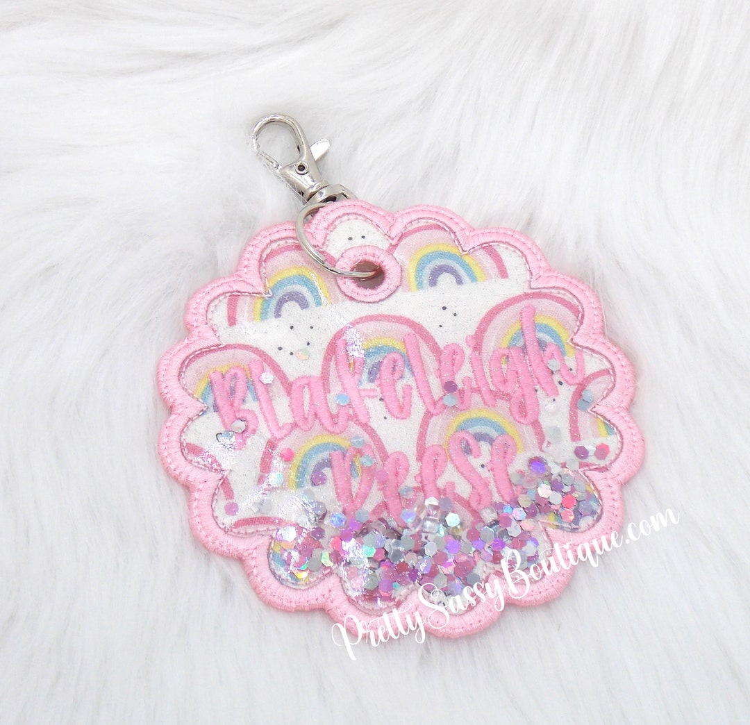 Personalized Fabric Bag Tag, Name Tag, Embroidered Name Tag, Bookbag ...