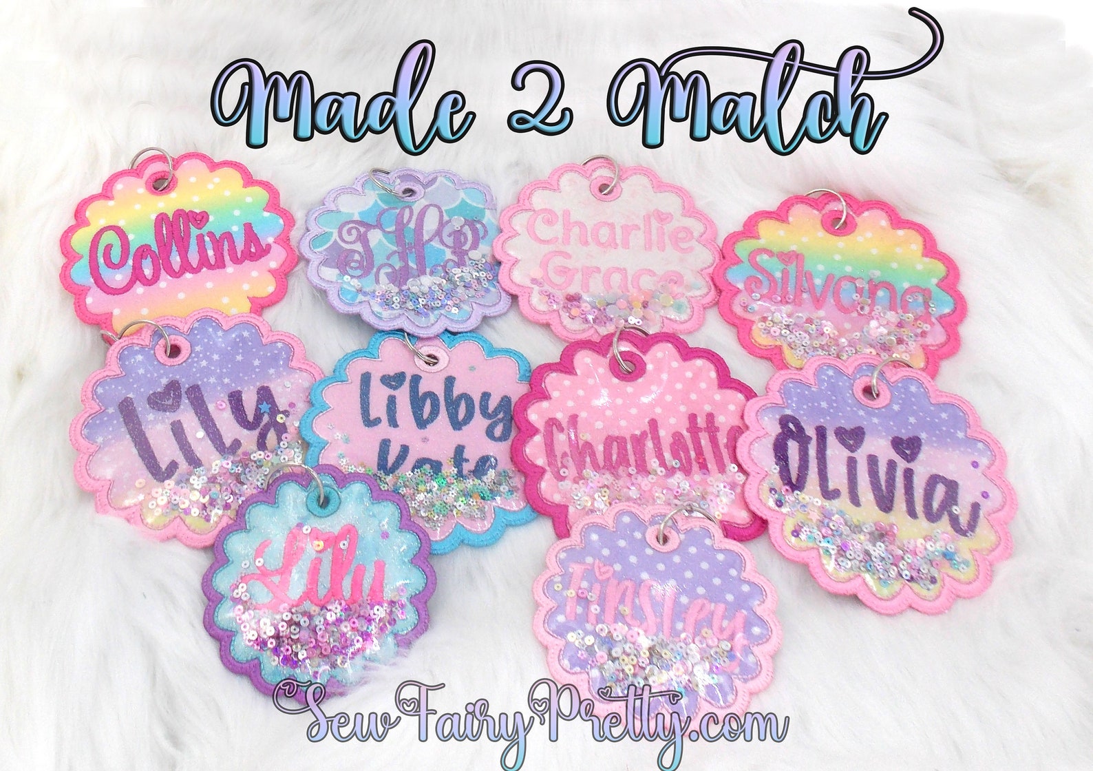 Personalized Fabric Bag Tag Name Tag Embroidered Name Tag - Etsy