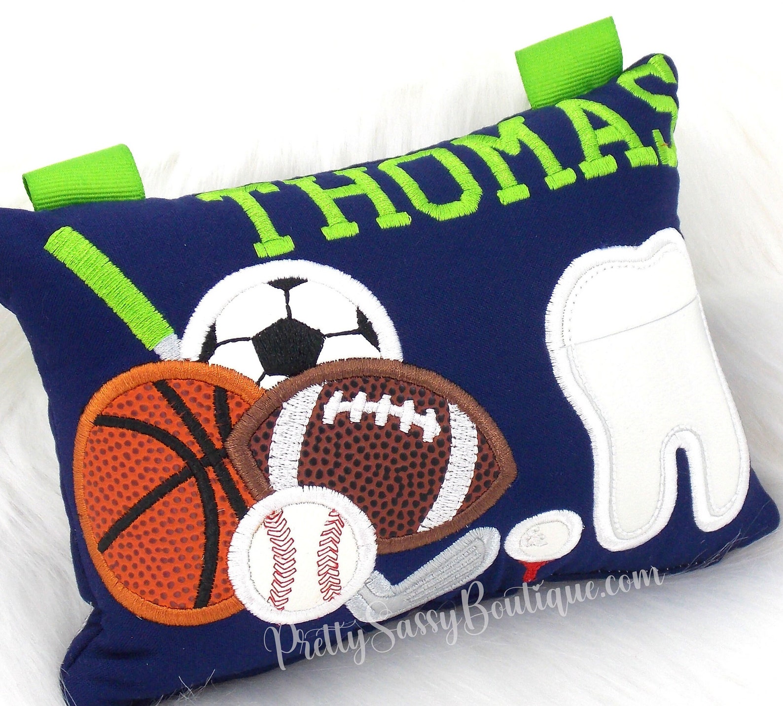 Golf Sports Tooth Fairy Pillow, Boy Sports Tooth Fairy Pillow ...