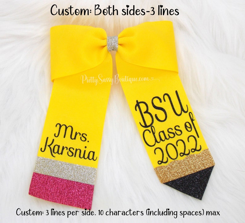 Graduation Bow Grad Bow Teacher Graduation Bow Pencil Hair - Etsy
