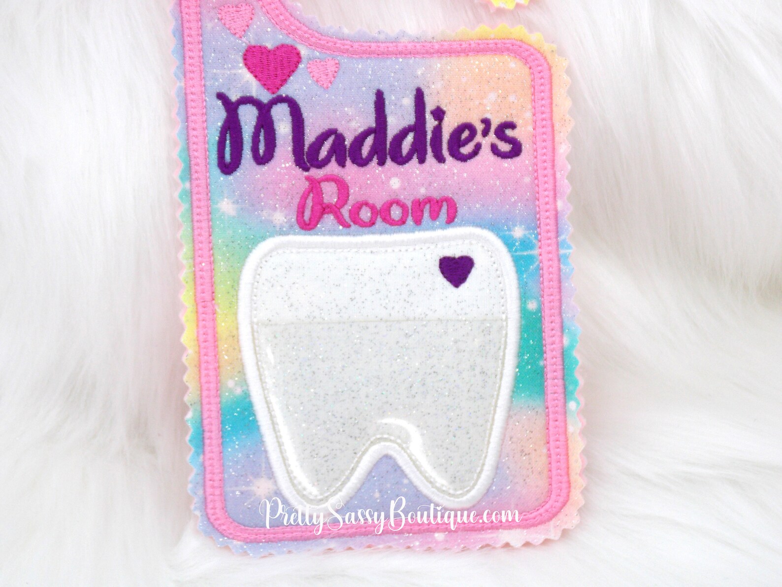 Tooth Fairy Door Hanger, Glitter Rainbow Tooth Fairy Door Sign, Kids ...