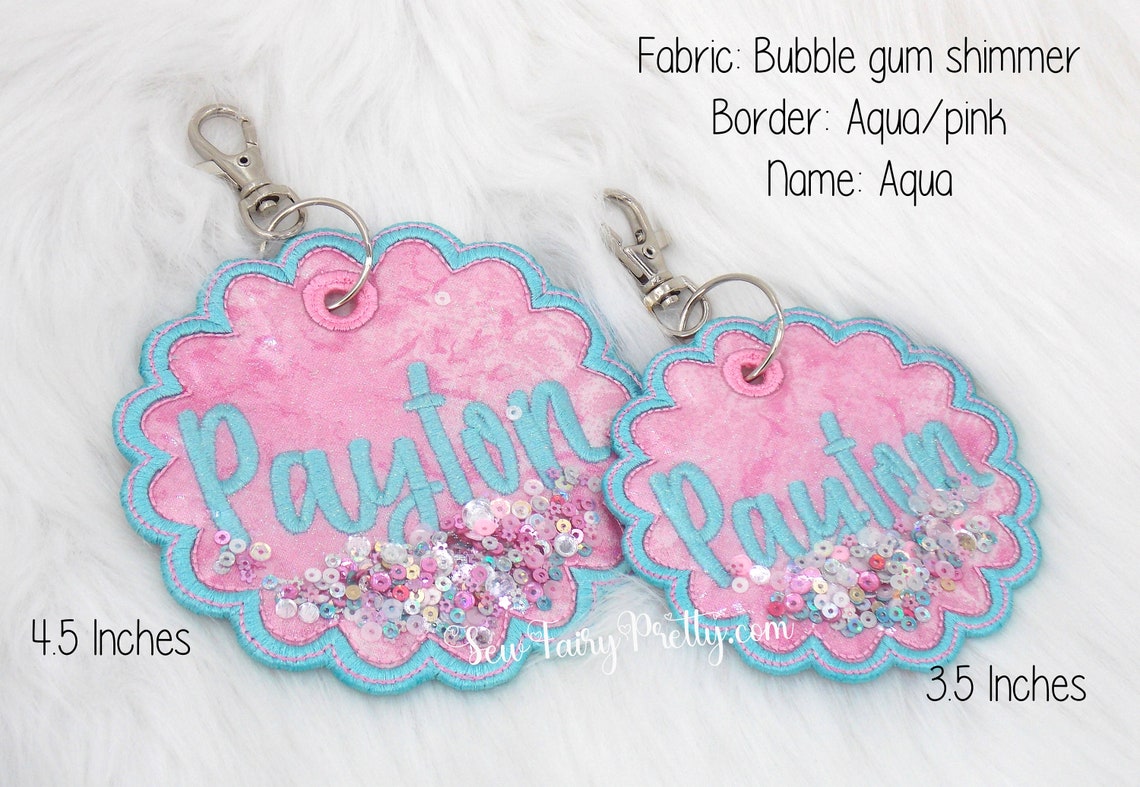 Personalized Fabric Bag Tag, Name Tag, Embroidered Name Tag, Bookbag ...