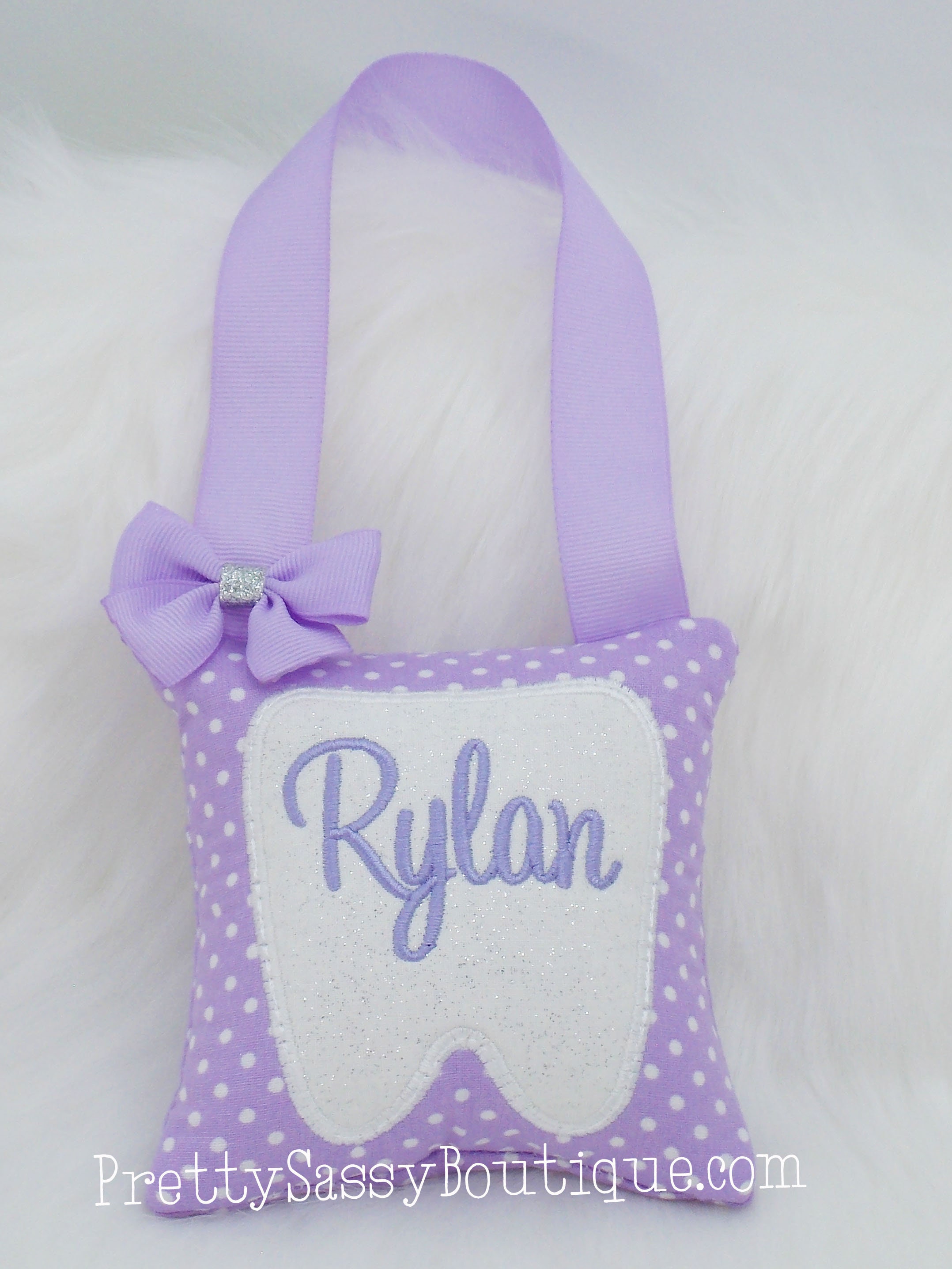 Purple Tooth Fairy Pillow Personalized Tooth Fairy Pillow | Etsy