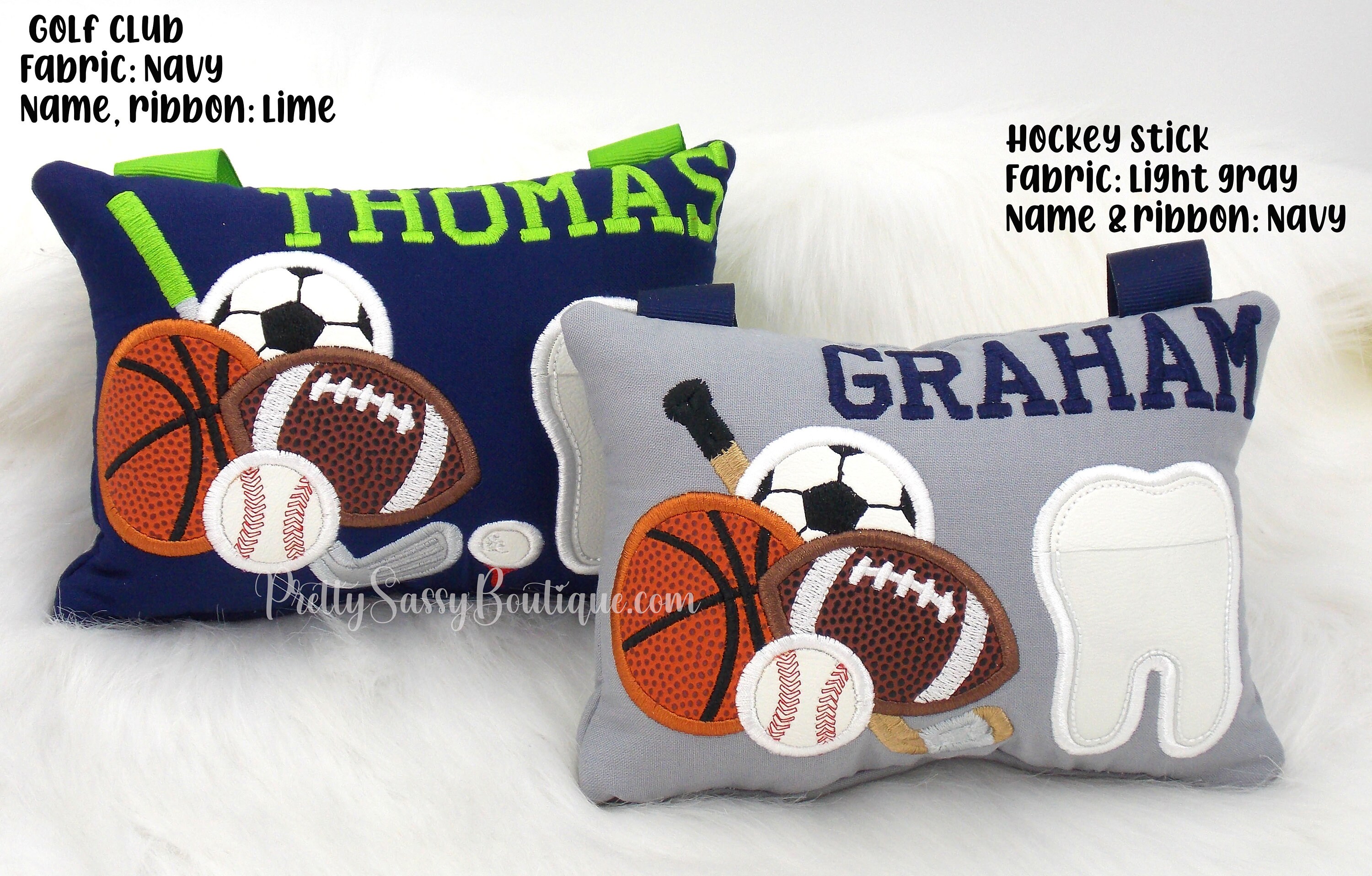 Golf Sports Tooth Fairy Pillow, Boy Sports Tooth Fairy Pillow ...
