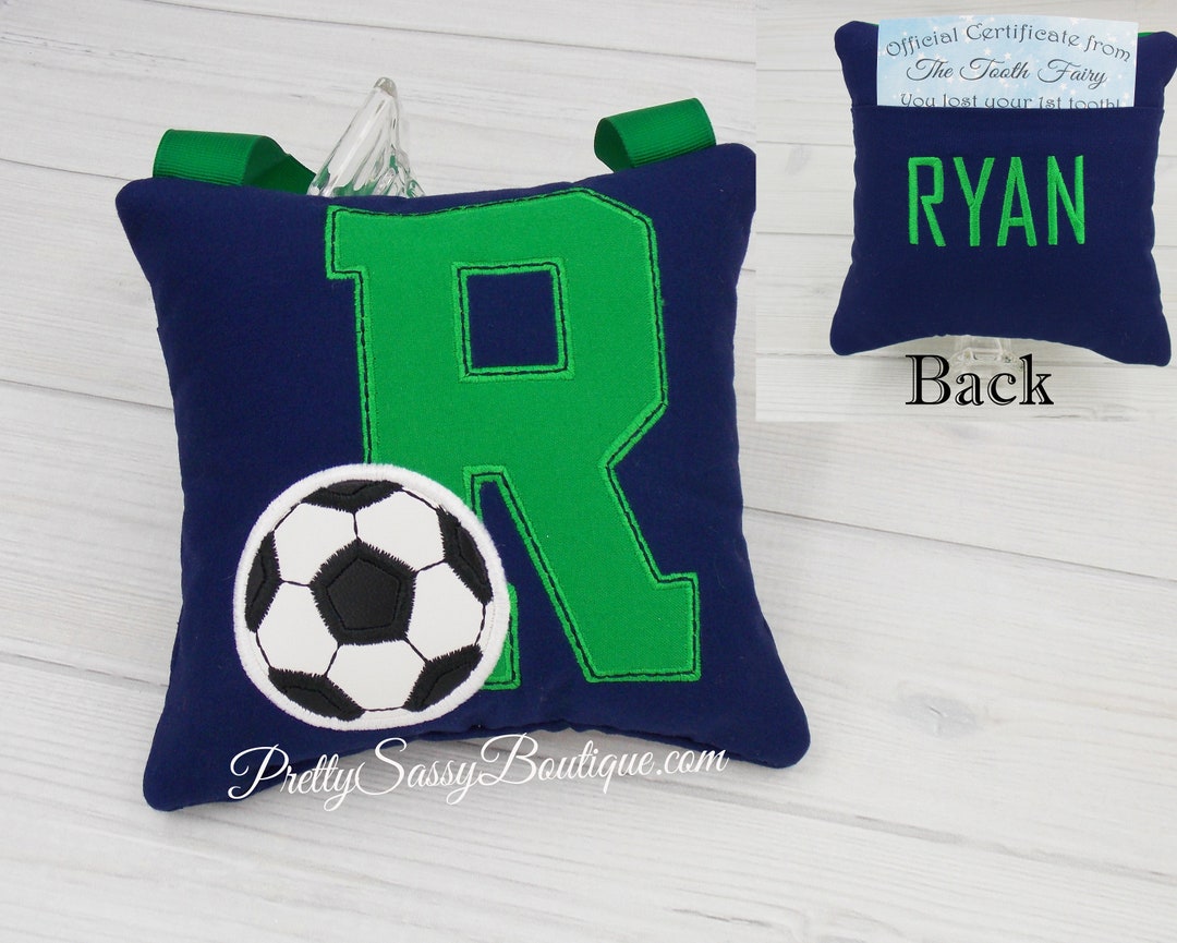 Tooth Fairy Pillow Boys, Tooth Pillow, Soccer Tooth Fairy Pillow ...
