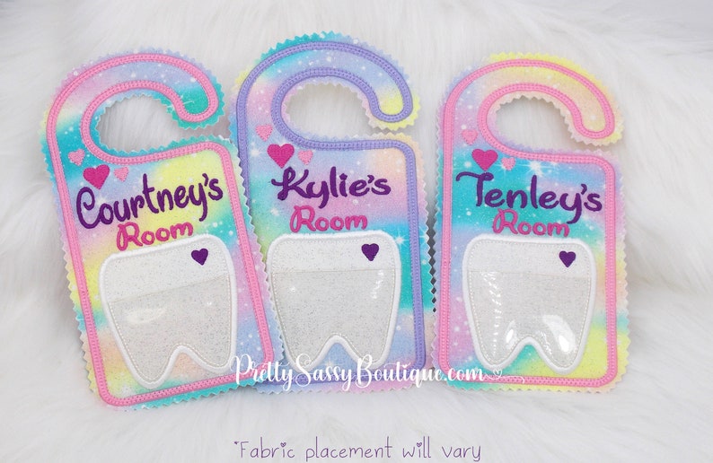 Tooth Fairy Door Hanger, Glitter Rainbow Tooth Fairy Door Sign, Kids ...