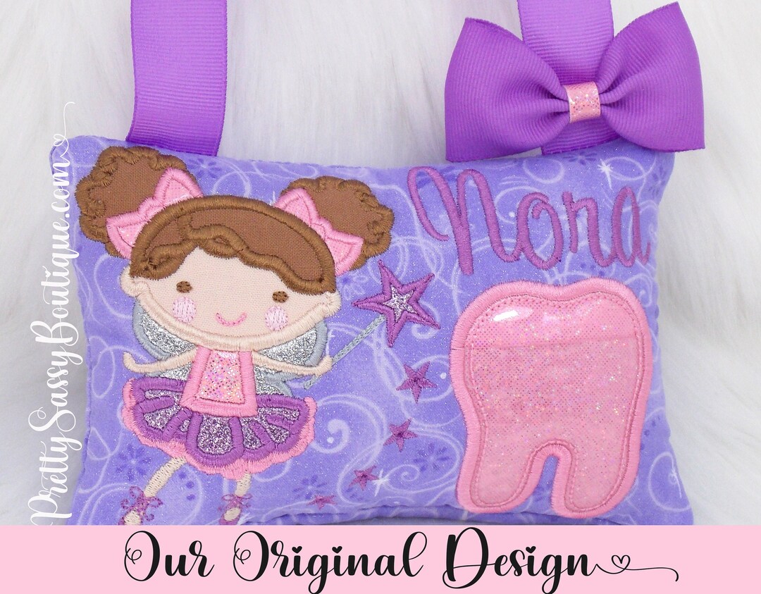 Purple Tooth Fairy Pillow, Pink Girls Tooth Fairy Pillow, Tooth Pillow ...