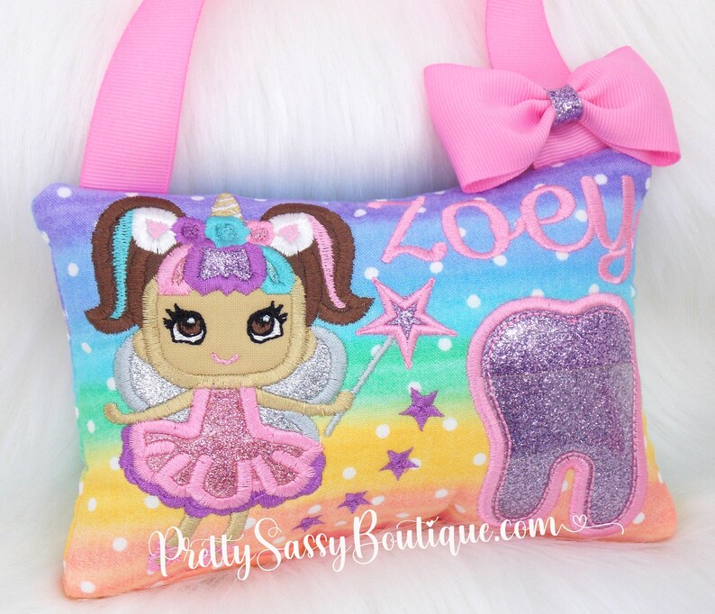 Tooth Fairy Pillow Girls Tooth Fairy Pillow Tooth Pillow | Etsy