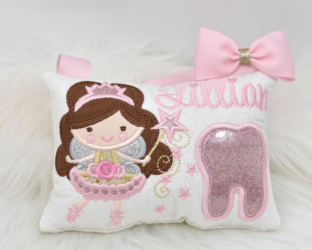 Gold Tooth Fairy Pillow, Pink Tooth Fairy Pillow, Girls Tooth Pillow ...