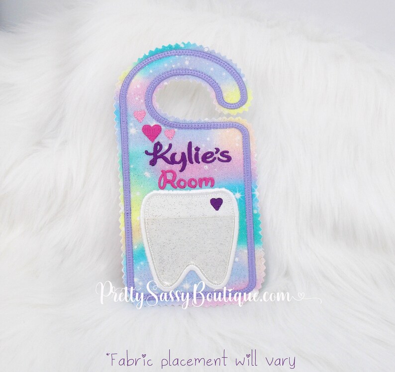 Tooth Fairy Door Hanger, Glitter Rainbow Tooth Fairy Door Sign, Kids ...