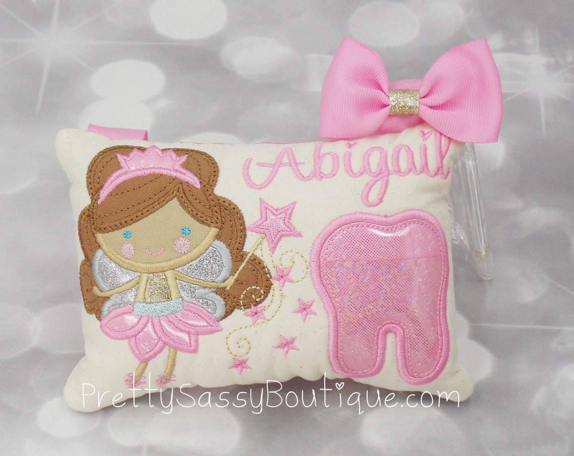 Gold Tooth Fairy Pillow, Girls Tooth Fairy Pillow, Tooth Pillow, Tooth ...