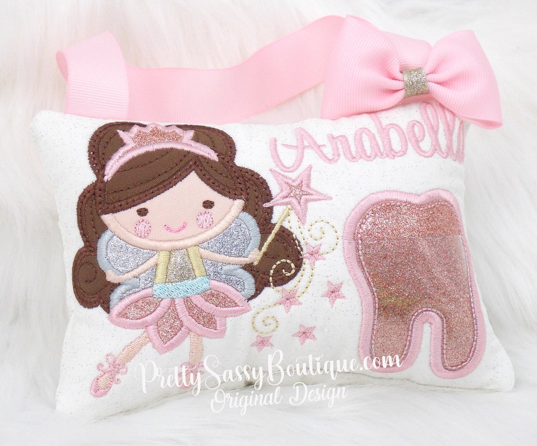 Gold Tooth Fairy Pillow, Tooth Fairy Pillow, Girls Tooth Pillow, Girl ...