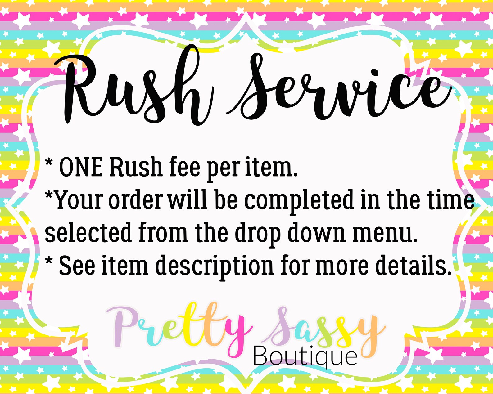 Rush Service - Etsy
