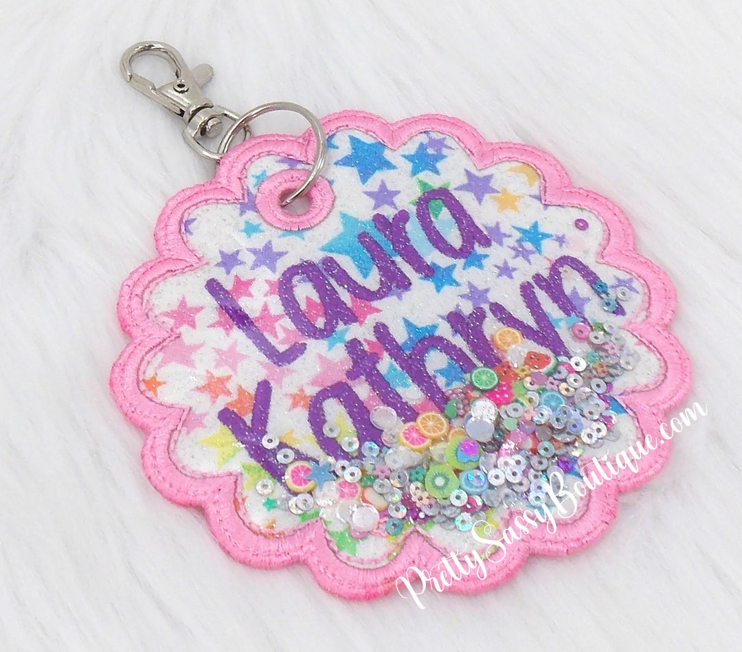 Personalized Fabric Bag Tag, Name Tag, Embroidered Name Tag, Bookbag ...