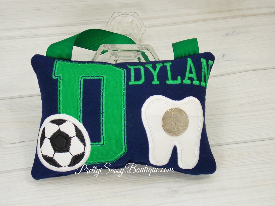 Tooth Fairy Pillow Boys, Tooth Pillow, Soccer Tooth Fairy Pillow ...