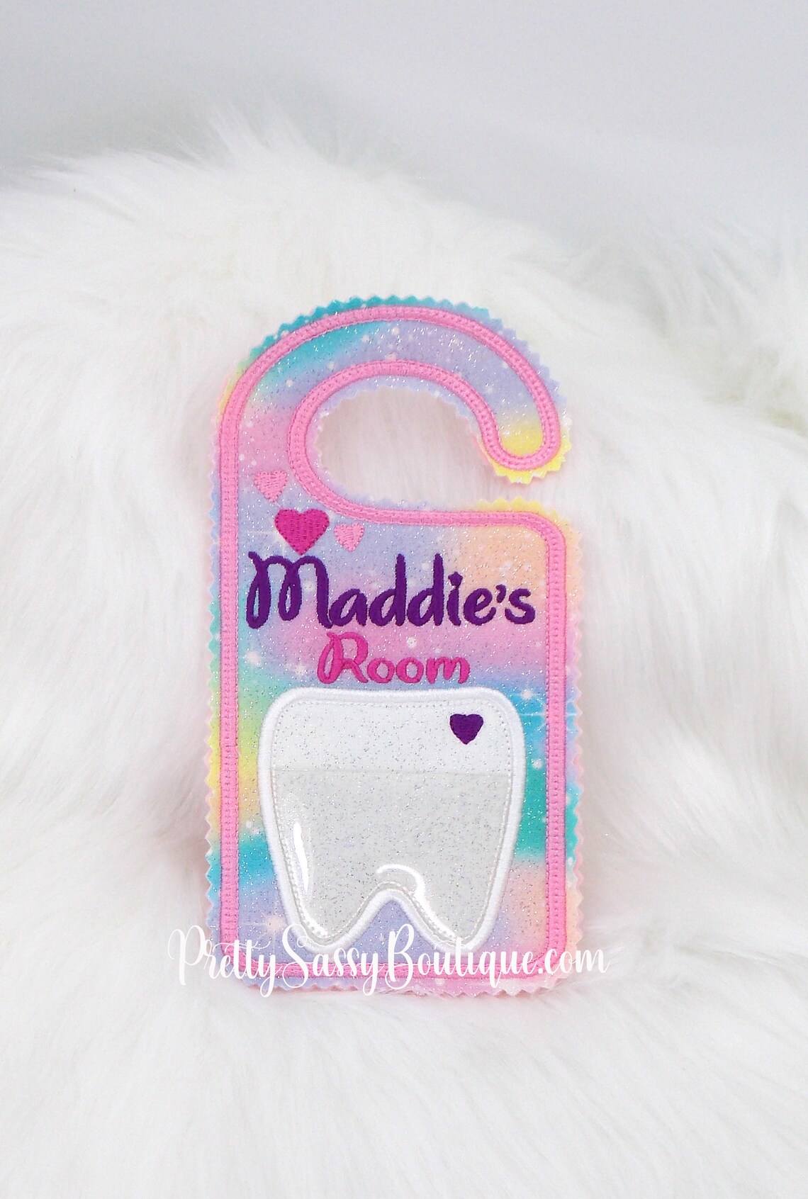 Tooth Fairy Door Hanger, Glitter Rainbow Tooth Fairy Door Sign, Kids ...