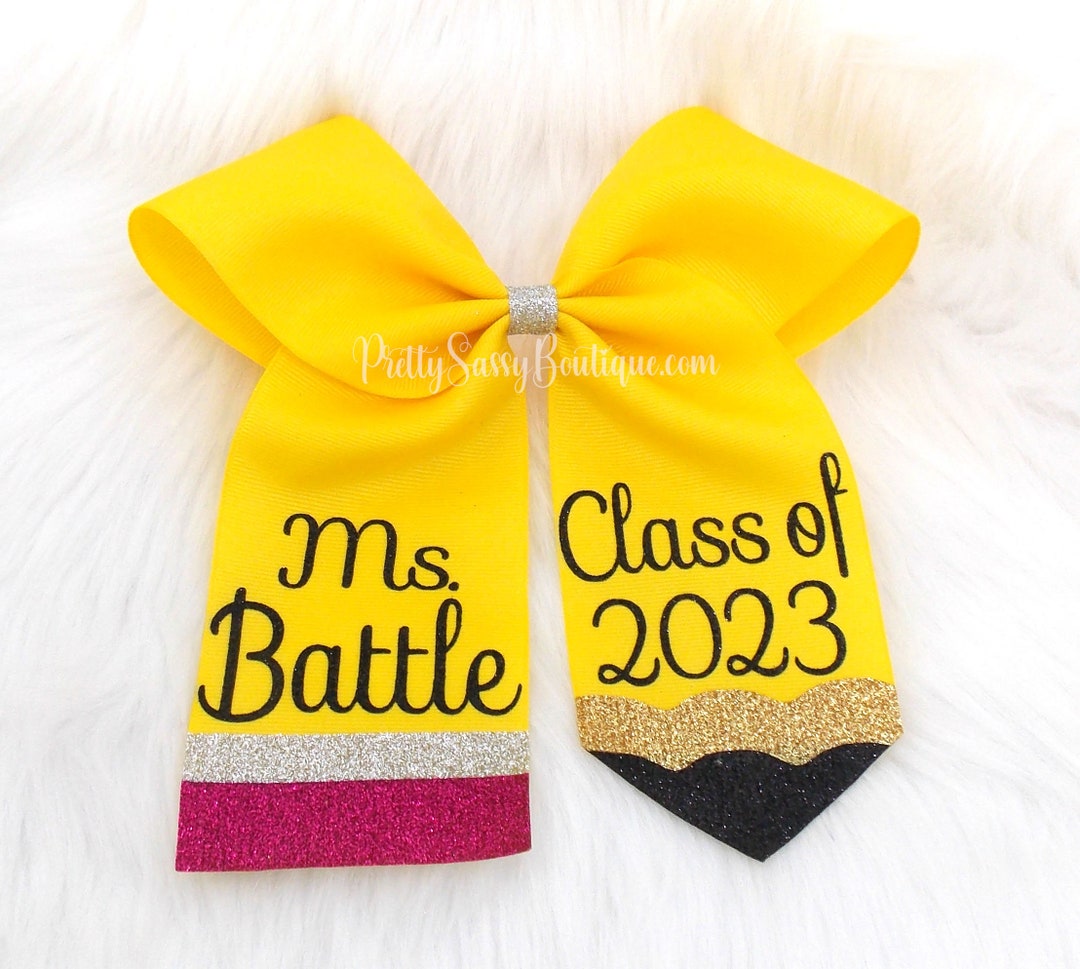 2023 Graduation Bow Grad Bow Teacher Graduation Bow Pencil - Etsy