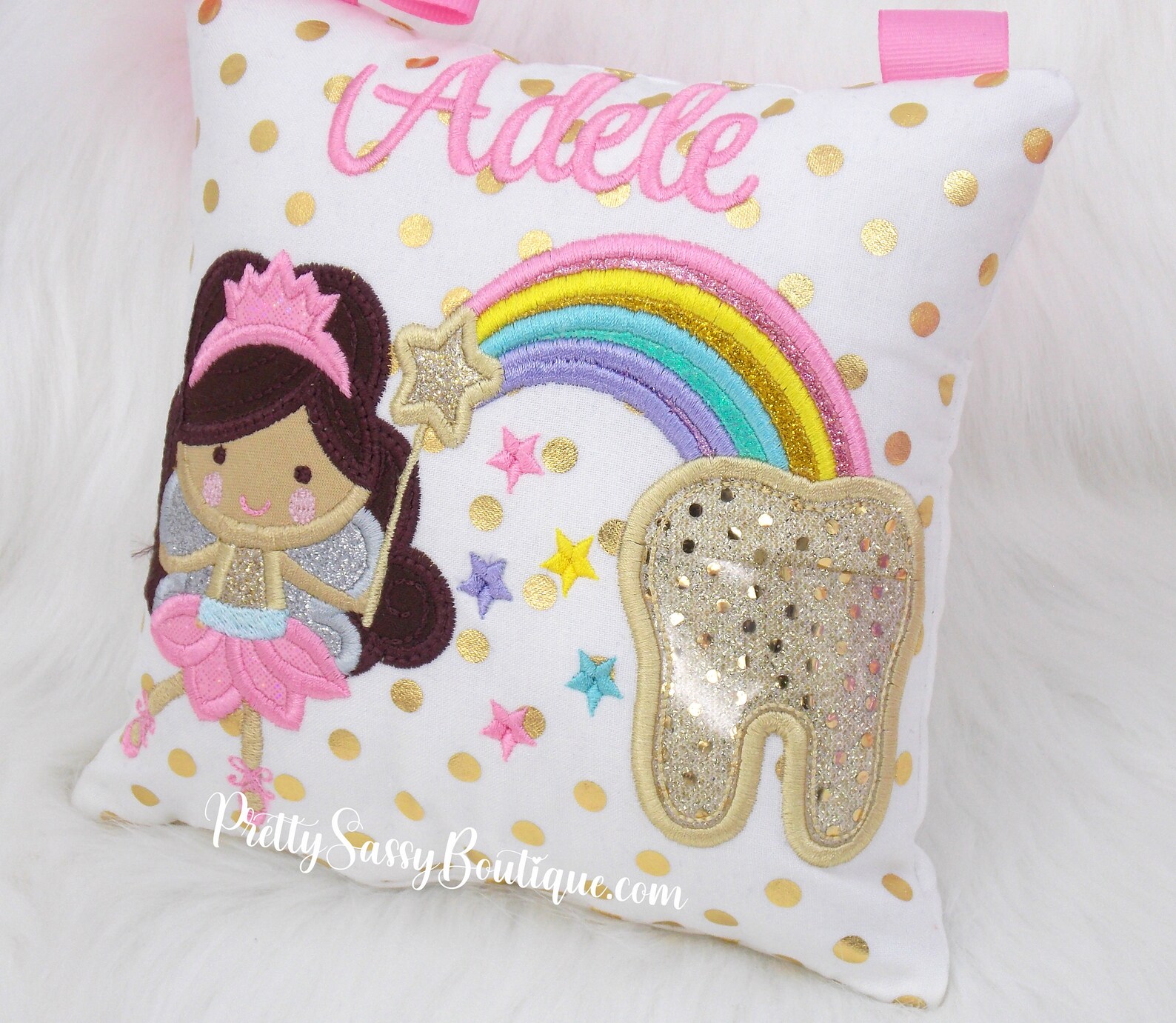 Gold Tooth Fairy Pillow Girls Tooth Fairy Pillow Tooth - Etsy