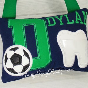 Tooth Fairy Pillow Boys, Tooth Pillow, Soccer Tooth Fairy Pillow ...