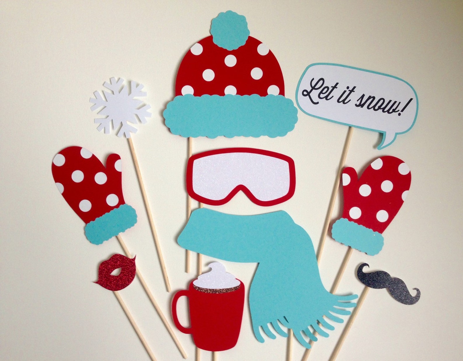 Winter Photo Booth Props . Winter Photo Booth . Snow and Ski | Etsy
